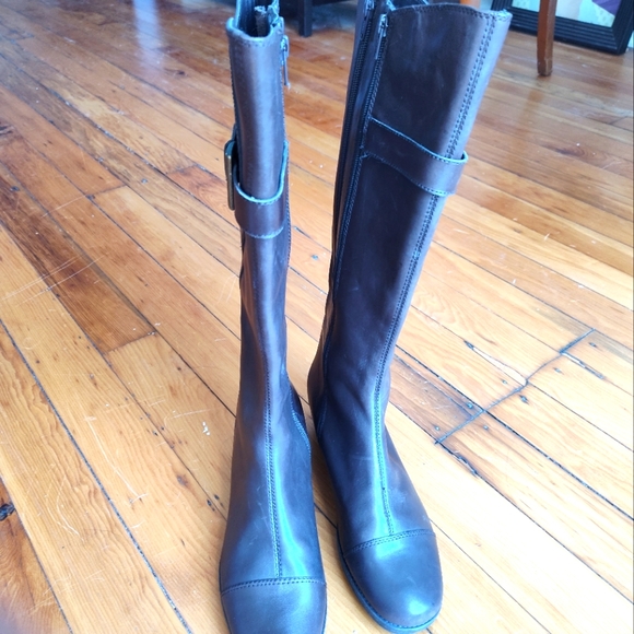 AEROSOLES | Other | Aerosoles Brown Leather Tint Cess Tall Boot With ...